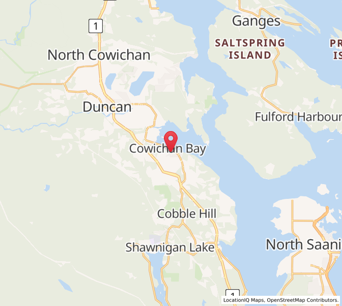 Cowichan Bay, Colombie-Britannique lever et coucher du soleil