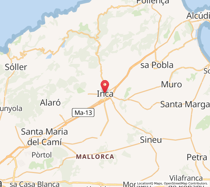 Inca, Îles Baléares Heures de lever et de coucher du soleil