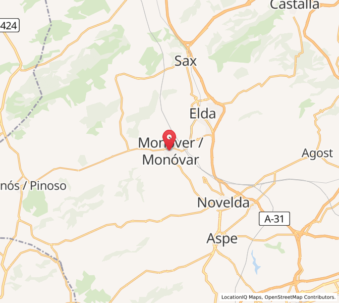 Monóvar, Communauté valencienne lever et coucher du soleil