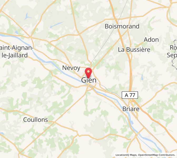 Gien, Centre Heures de lever et de coucher du soleil