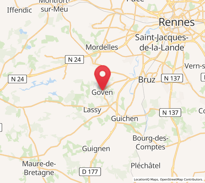 Goven, Bretagne Heures de lever et de coucher du soleil