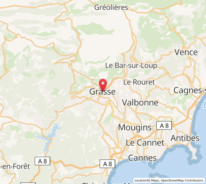 Grasse, Provence-Alpes-Côte d'Azur lever et coucher du soleil