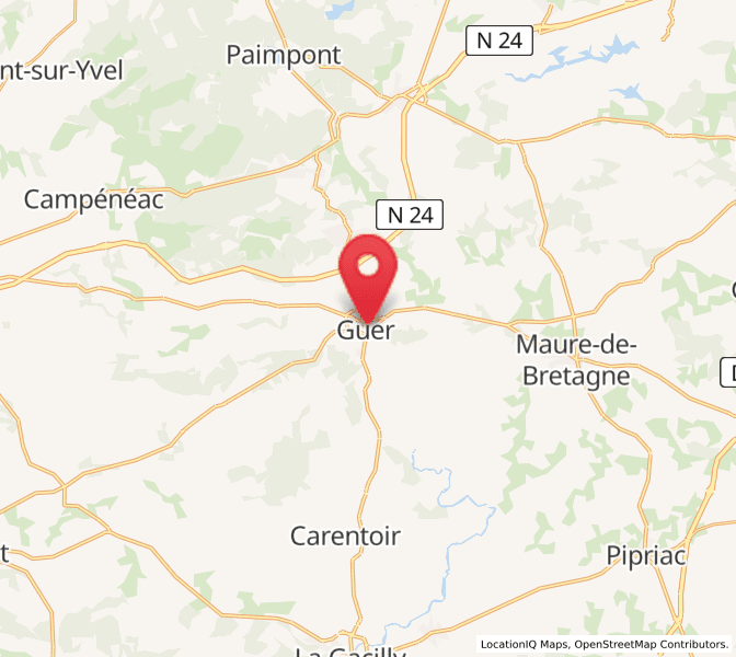 Guer, Bretagne Heures de lever et de coucher du soleil