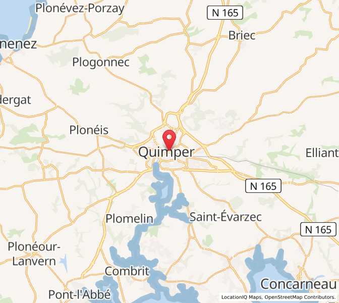 Quimper, Bretagne Heures de lever et de coucher du soleil