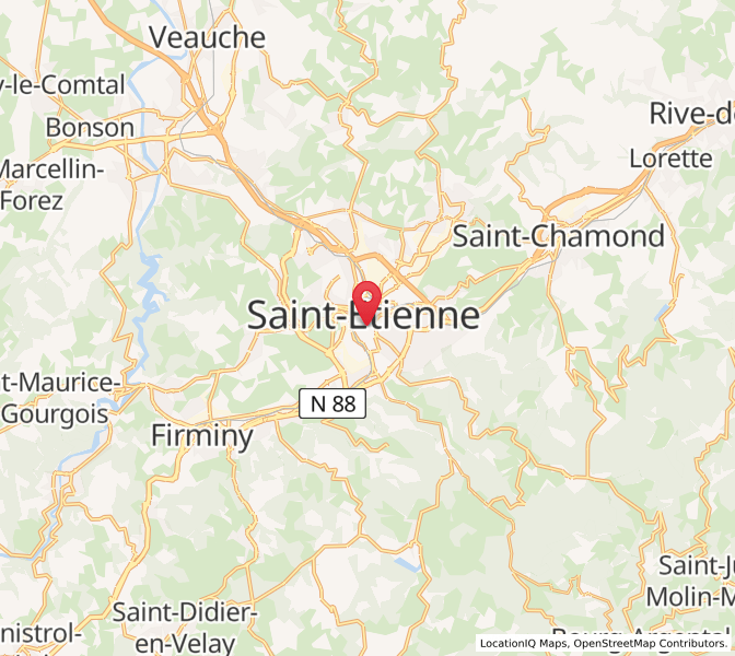 Saint-Étienne, Auvergne-Rhône-Alpes lever et coucher du soleil