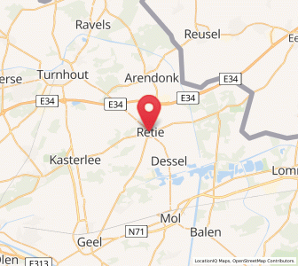 Retie, Région Flamande Heures de lever et de coucher du soleil