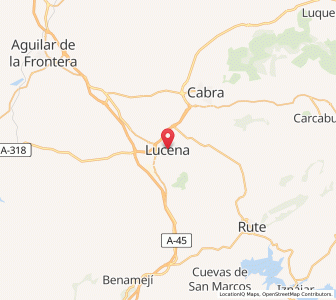 Lucena, Andalousie Heures de lever et de coucher du soleil