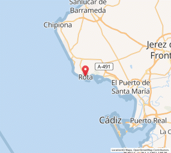 Rota, Andalousie Heures de lever et de coucher du soleil