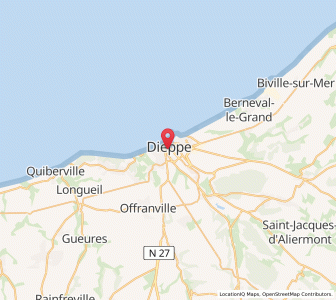 Dieppe, Normandie Heures de lever et de coucher du soleil