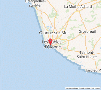 Les Sables d'Olonne, Pays de la Loire lever et coucher du soleil