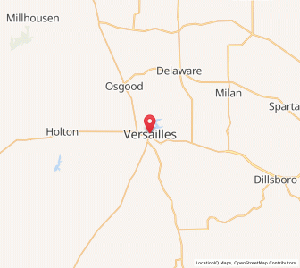 Versailles, IN Heures de lever et de coucher du soleil